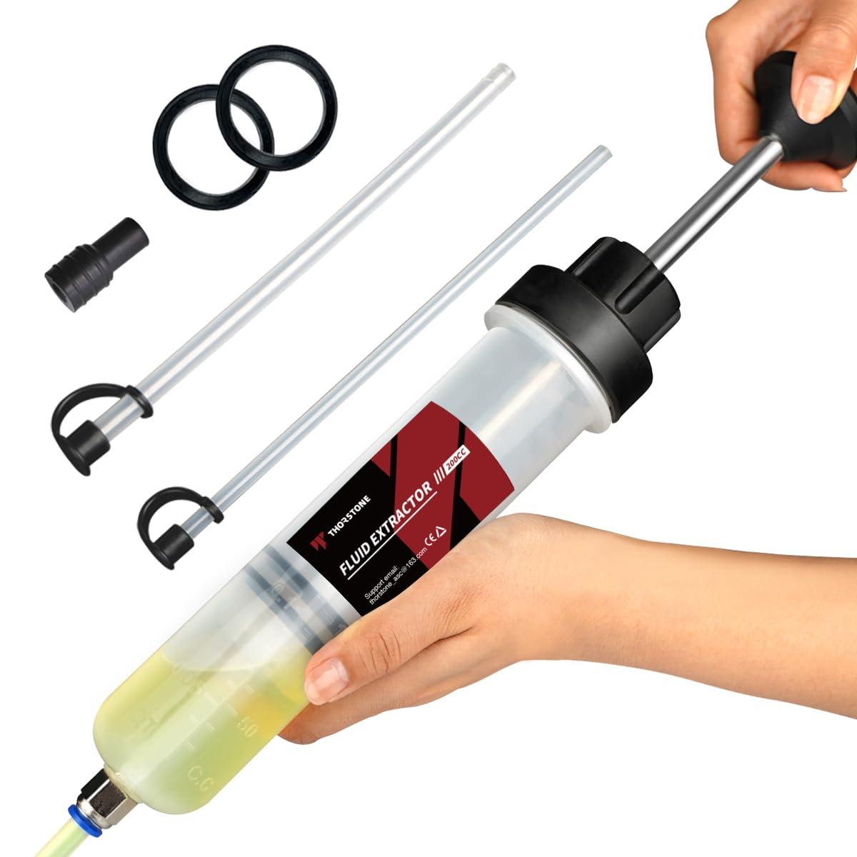 200 CC Manual Fluid Extractor Pump, Oil Change Syringe with Hose ...