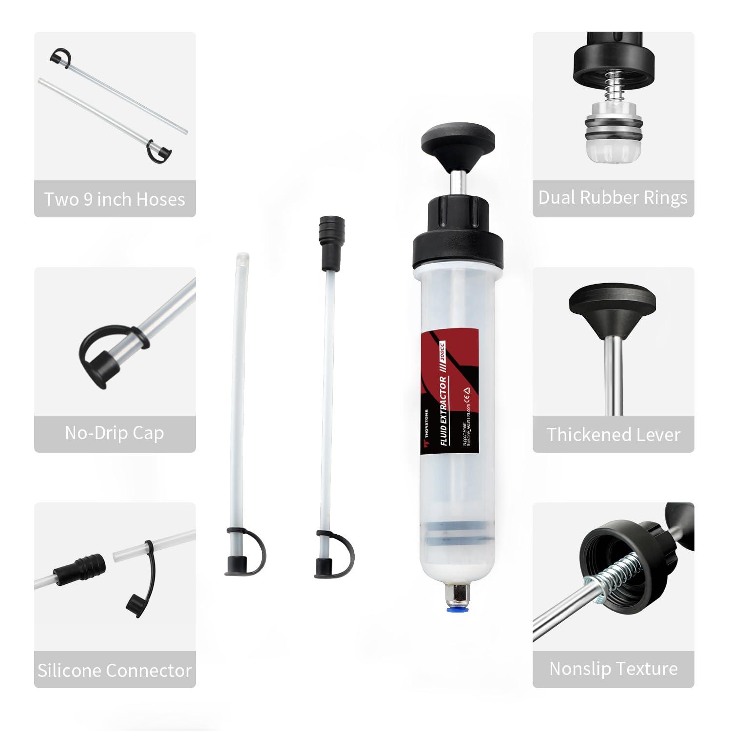 Thorstone 200CC Automotive Fluid Extractor Pump, Oil Change Syringe wi ...